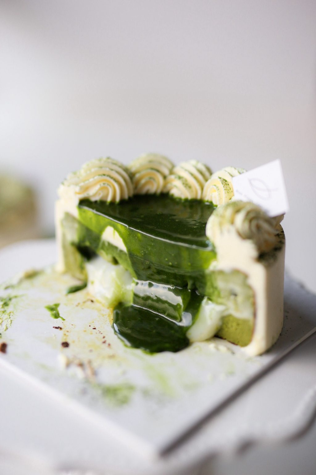 Double Matcha Mochi Basque Cheesecake 雙重抹茶麻糬巴斯克芝士蛋糕 (whole cake) – Miss ...